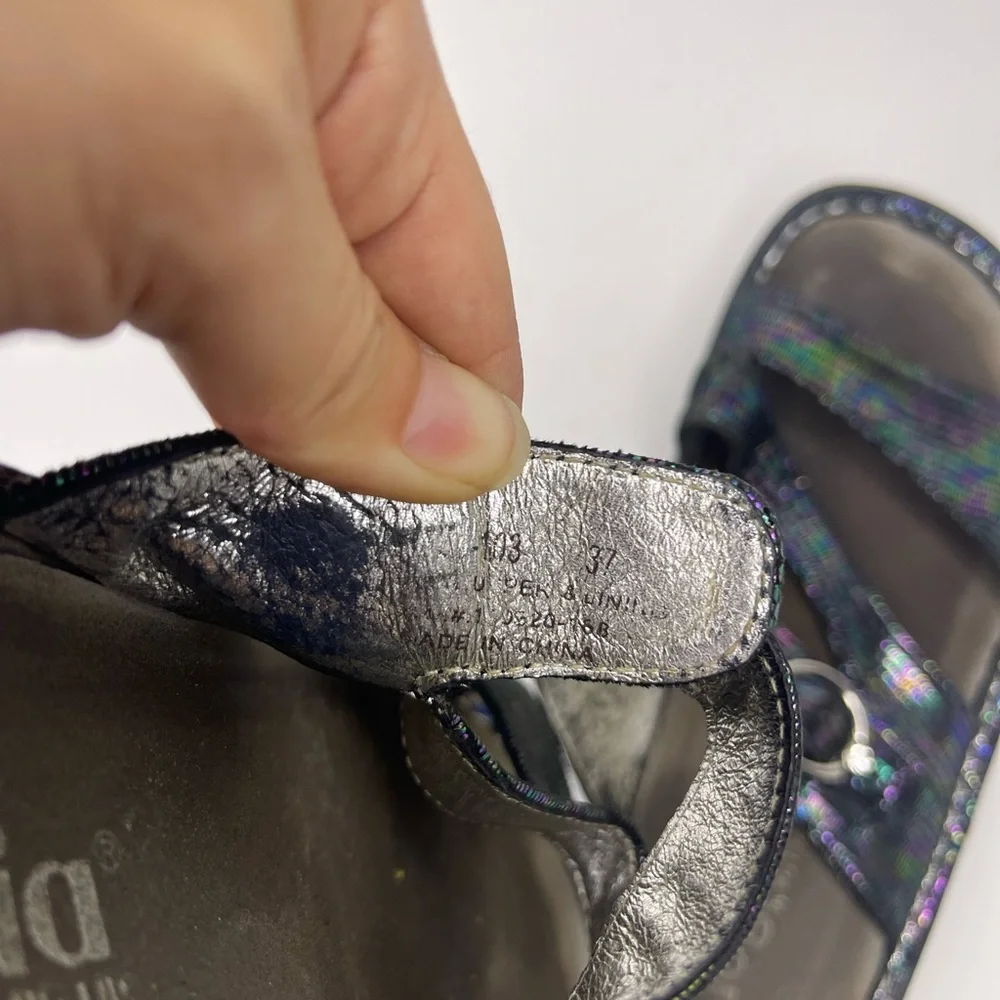 Alegria | Shoes | Alegria Womens Eu37 Us775 Colette Metallic Rainbow ...